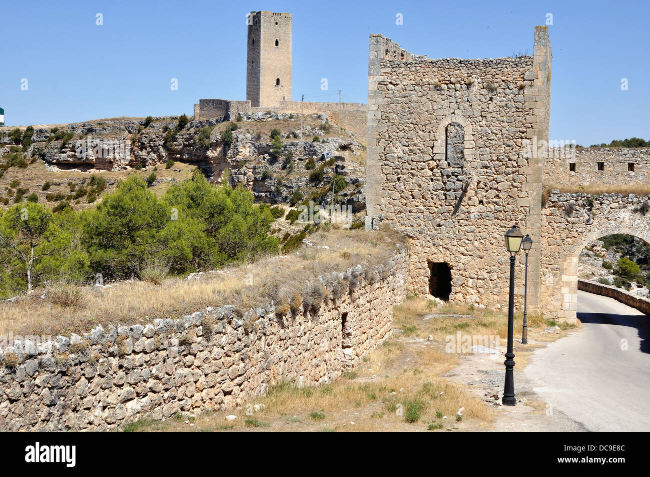 Alarcon Castle is a medieval fortress located in the La Mancha in Spain ...