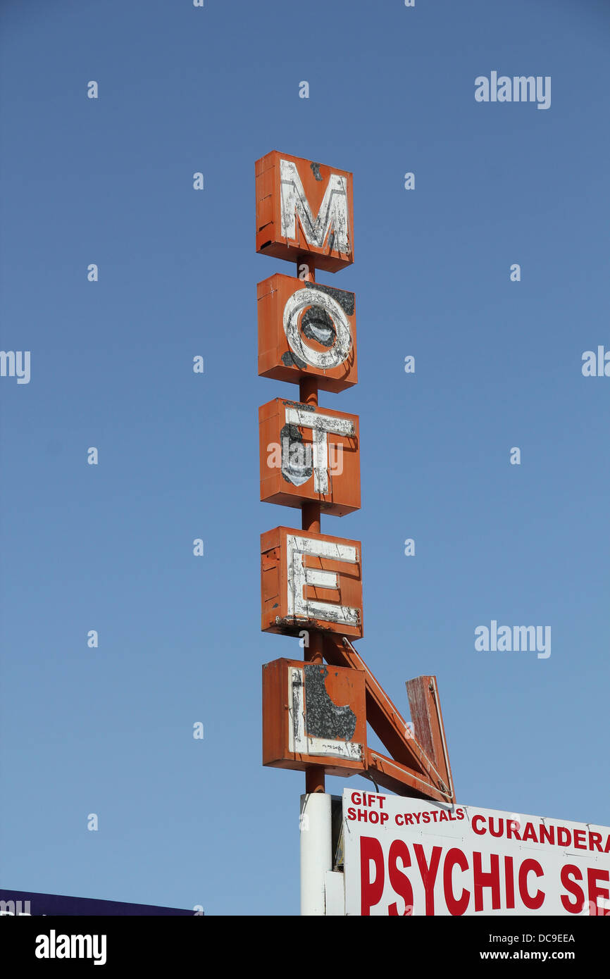 Old rusty motel sign Stock Photo - Alamy