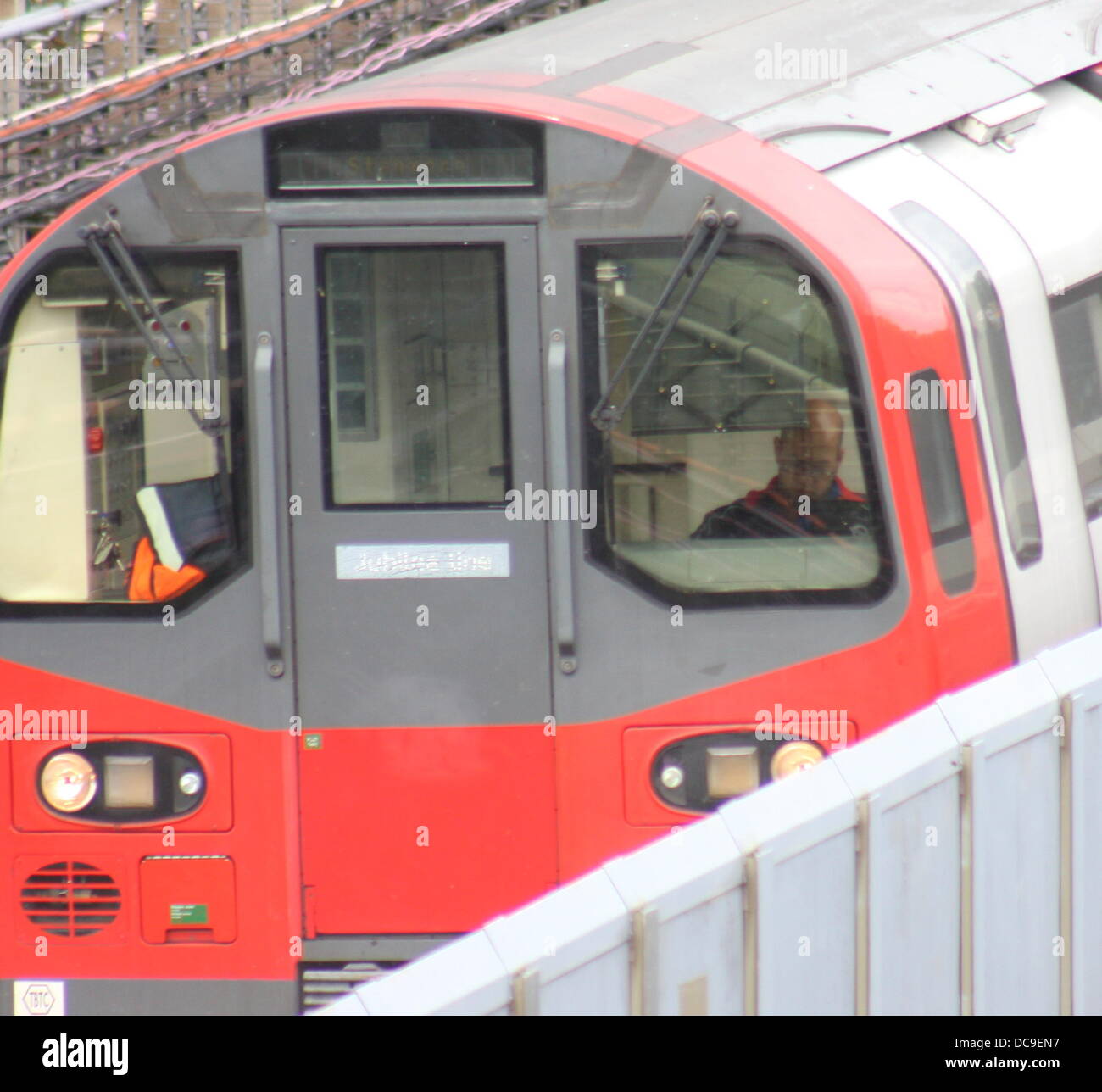London Underground Train "Tube" Drivers on the Jubilee Line Stock Photo ...