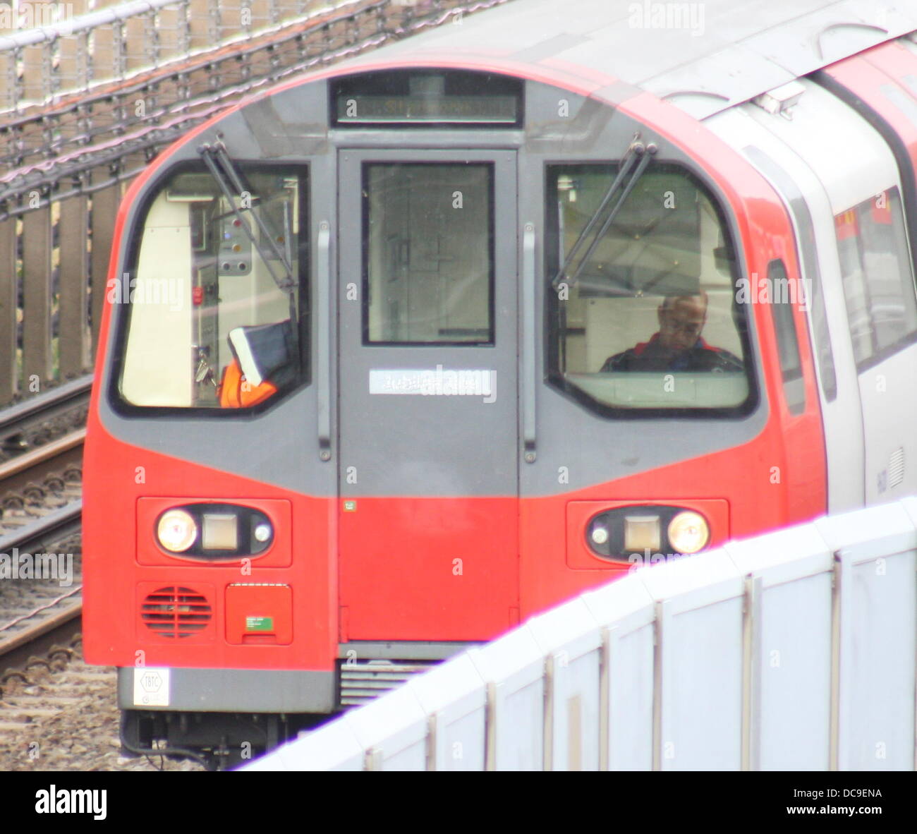 London Underground Train "Tube" Drivers on the Jubilee Line Stock Photo ...