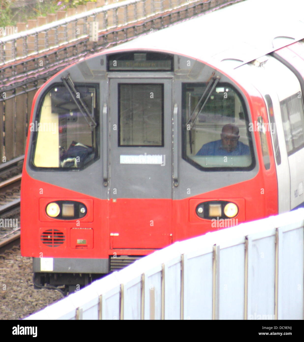 London Underground Train "Tube" Drivers on the Jubilee Line Stock Photo ...