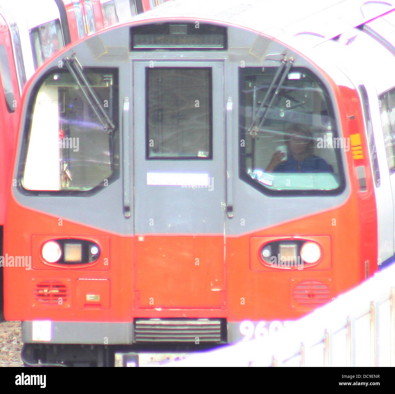 London Underground Train "Tube" Drivers on the Jubilee Line Stock Photo ...