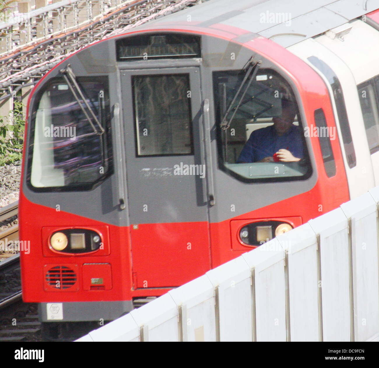 London Underground Train "Tube" Drivers on the Jubilee Line Stock Photo ...