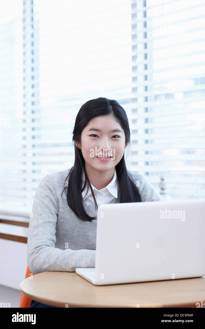 a student using a laptop Stock Photo - Alamy