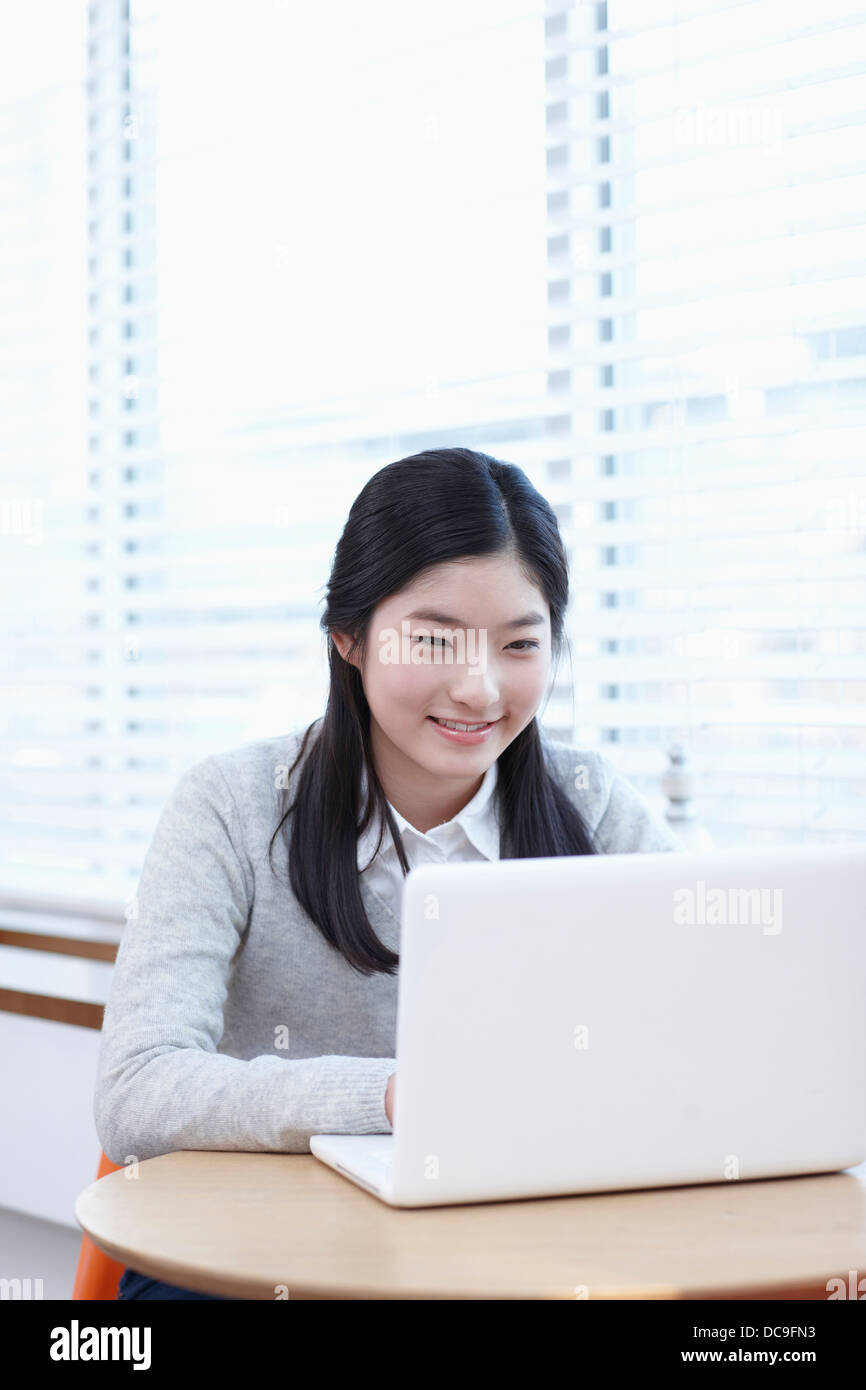 a student using a laptop Stock Photo - Alamy