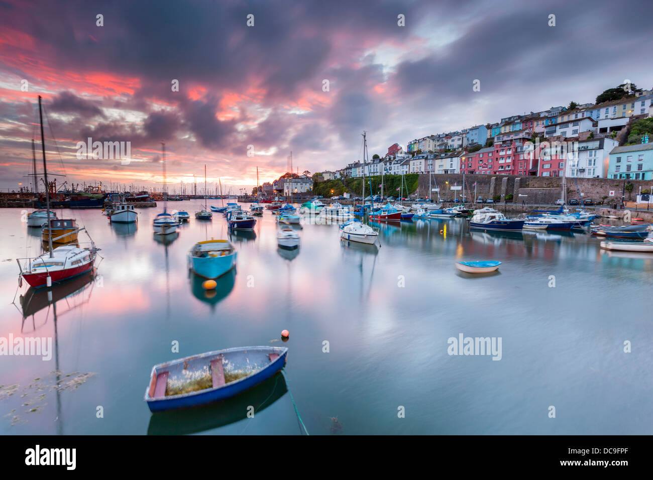 Brixham harbour, South Devon, England, United Kingdom, Europe Stock ...