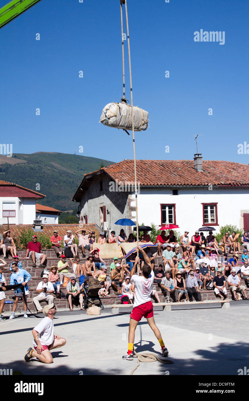 basque country competition strength festival Stock Photo - Alamy
