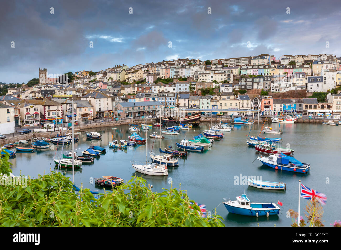 Brixham harbour, South Devon, England, United Kingdom, Europe Stock ...