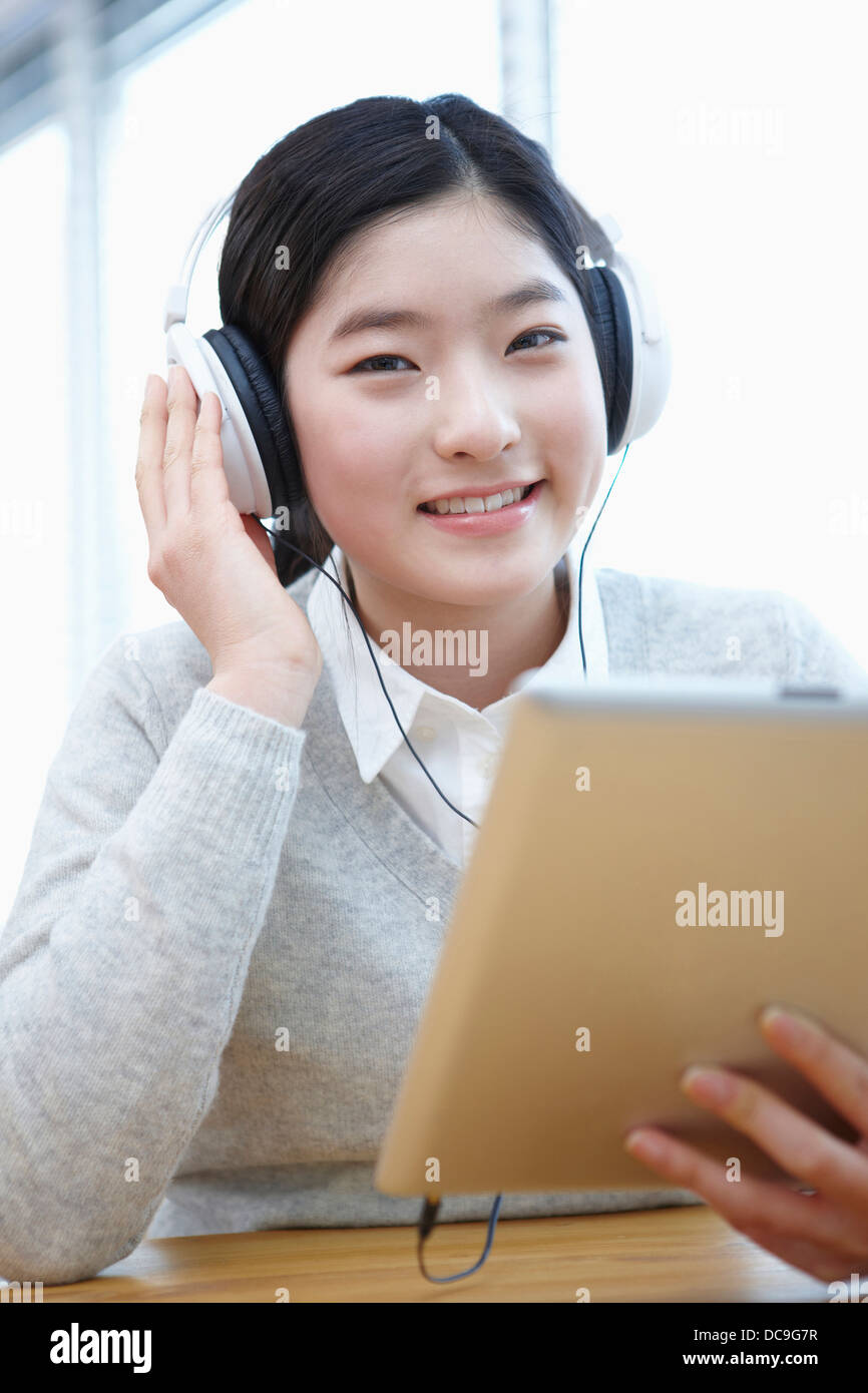 a student self learning using tablet PC Stock Photo - Alamy