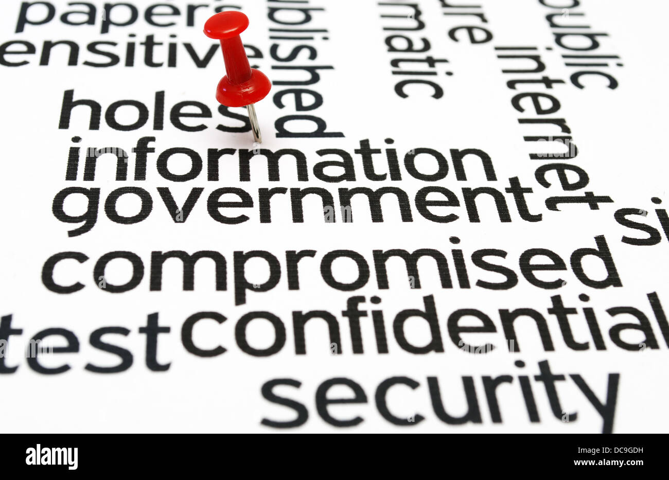 Secret info leaked concept Stock Photo - Alamy