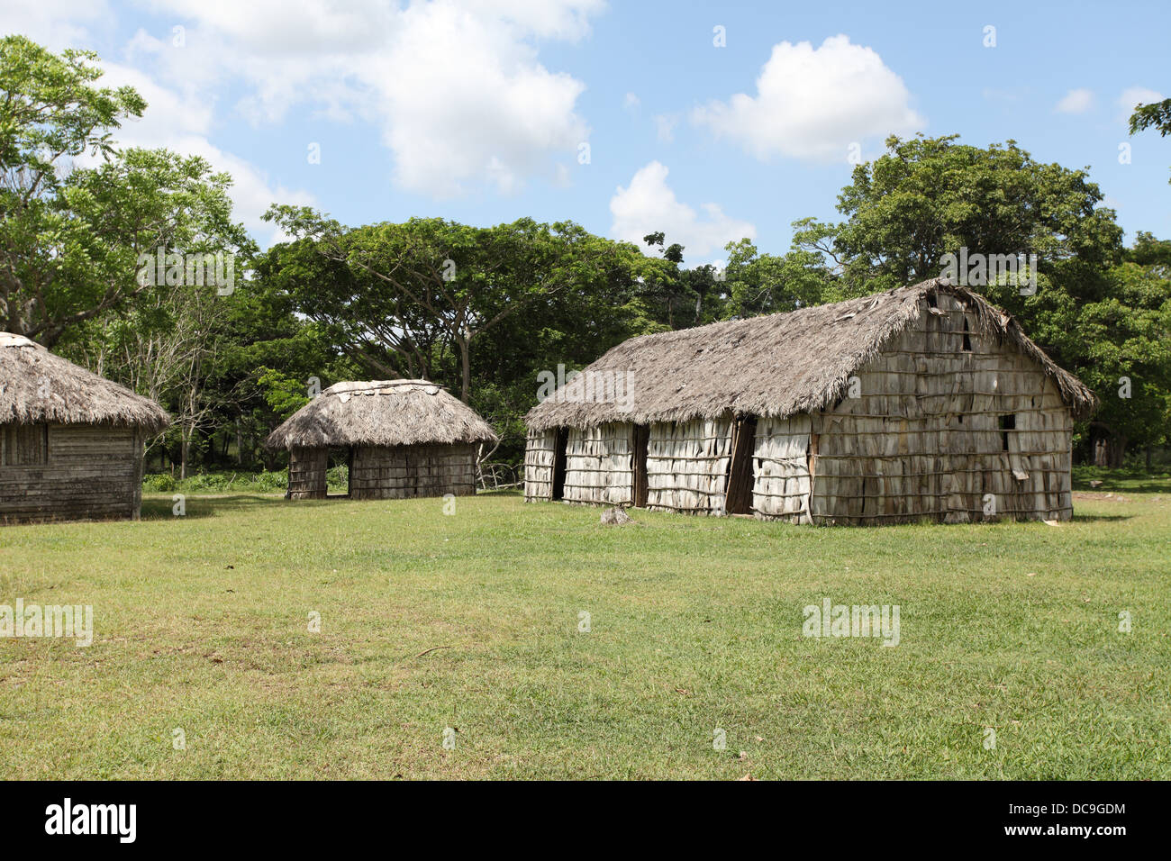 Huts for farm workers on the Castro's family estate in Biran, Cuba ...