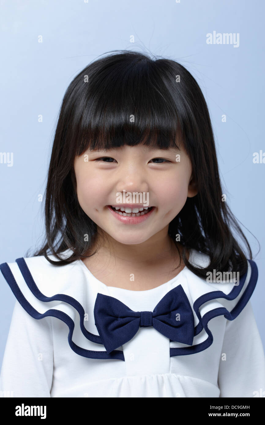 a girl with kindergarten uniform Stock Photo - Alamy