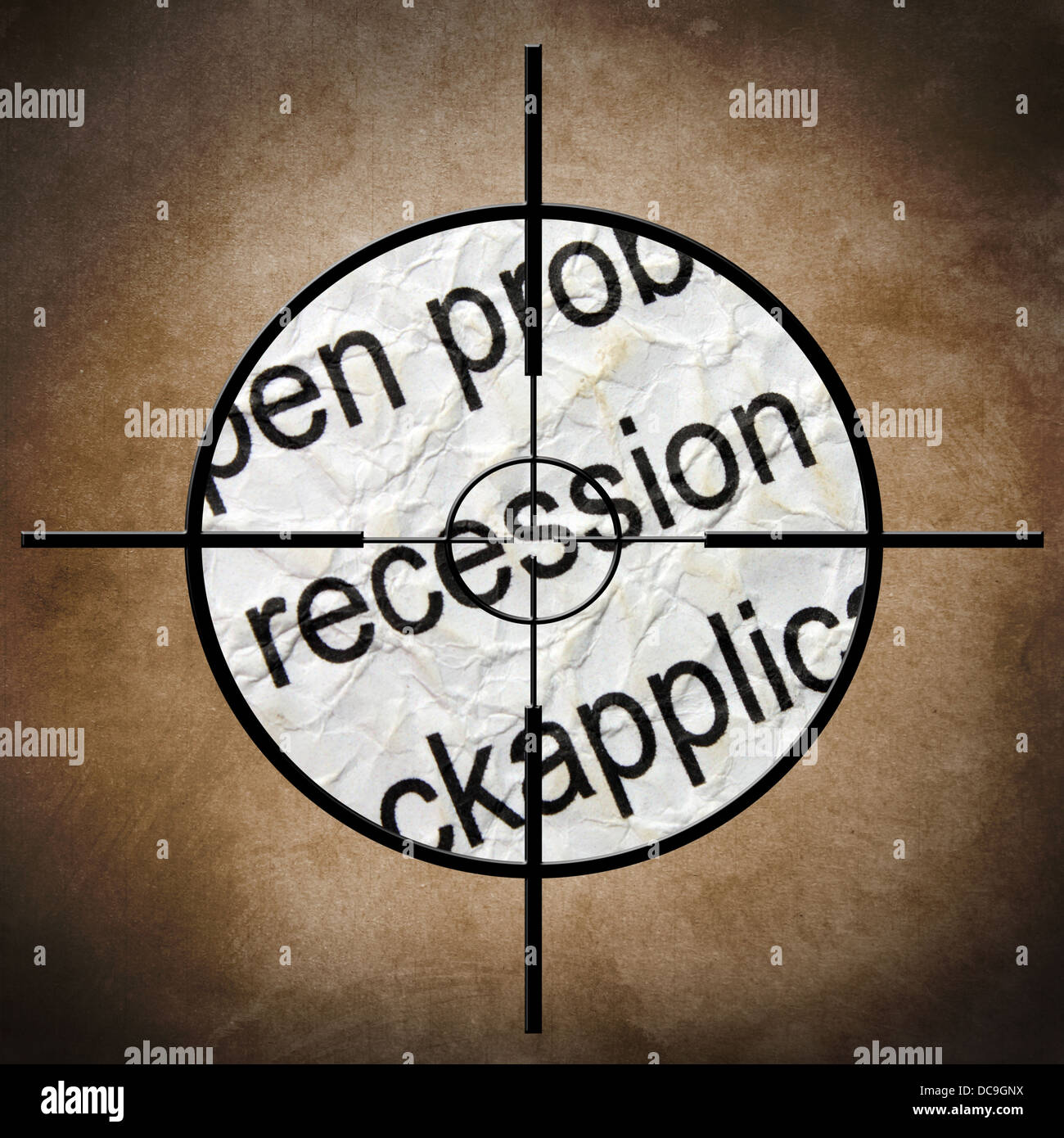 Arrow hitting center target word hi-res stock photography and images ...