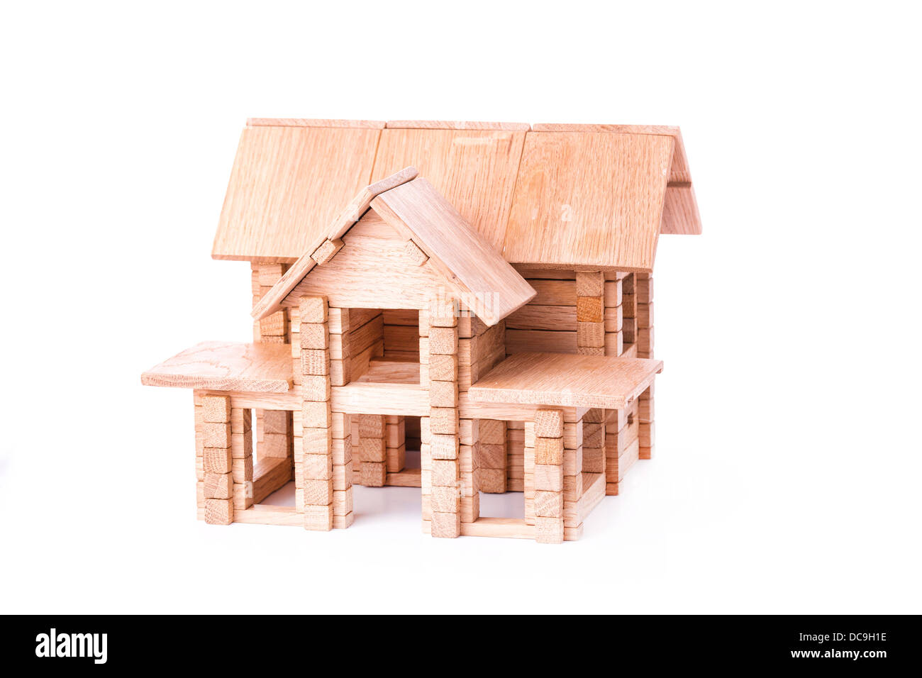 Toy wooden house isolated. Building, construction concept Stock Photo ...
