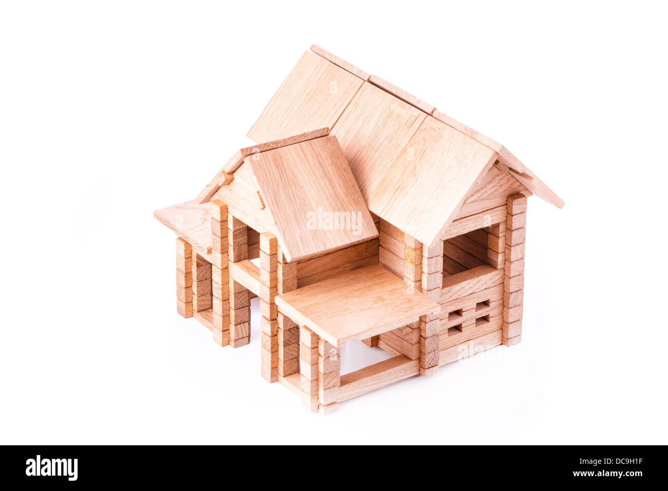 Toy wooden house isolated. Building, construction concept Stock Photo ...