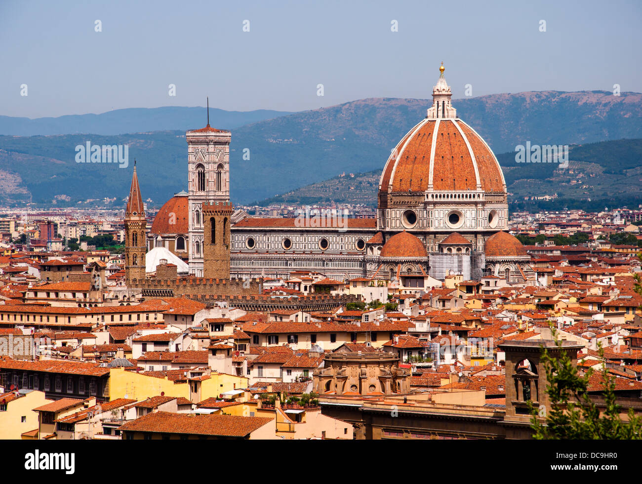 cityscape of florence, italy, showing the famous landmarks Stock Photo ...