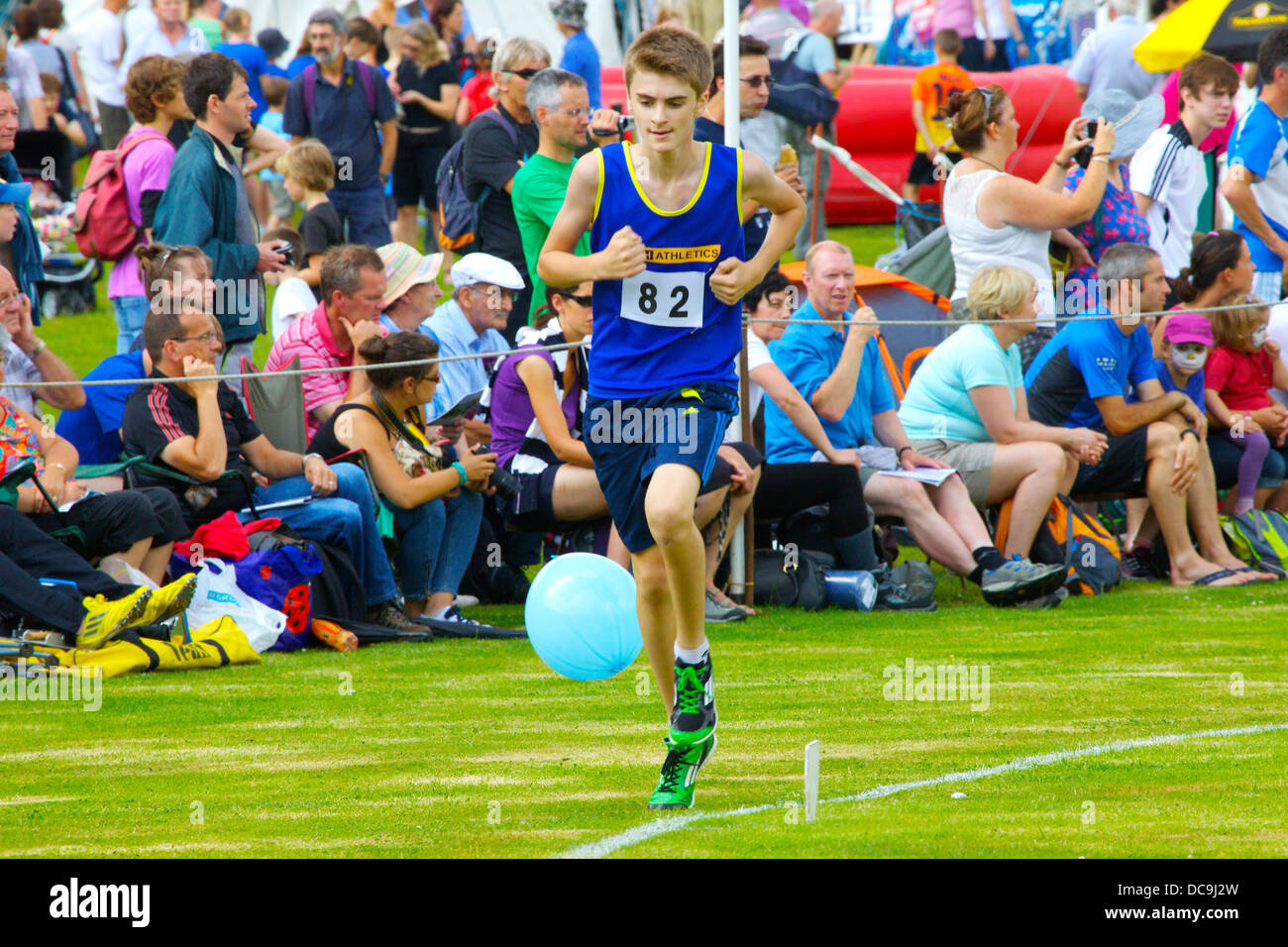 Runner competing at Ambleside Sports in The Lake District, Cumbria ...
