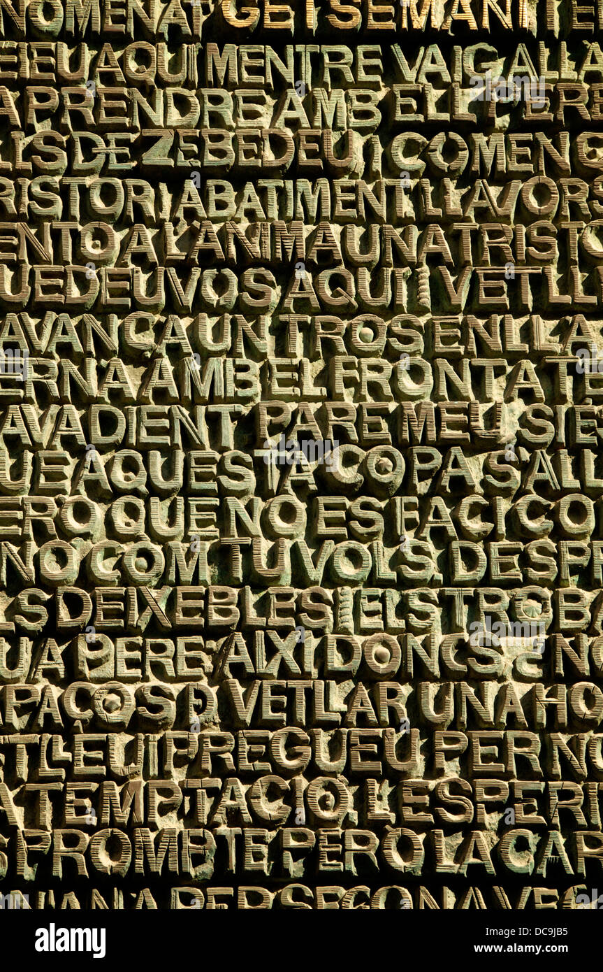 Words from Bible in different languages, which are written above ...