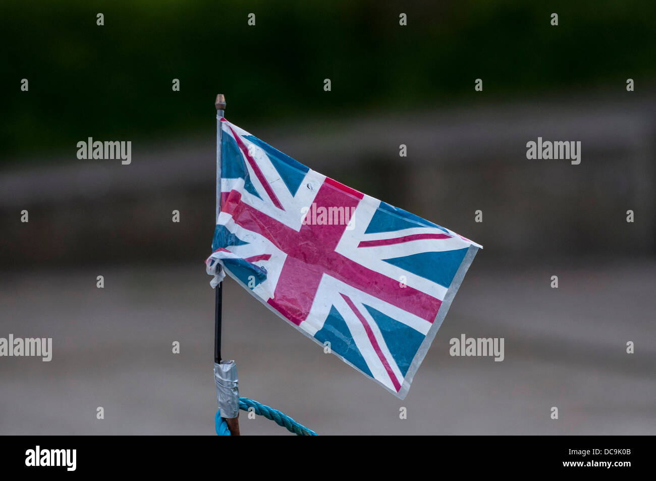 Plastic Union Jack flag waving in the wind Stock Photo - Alamy