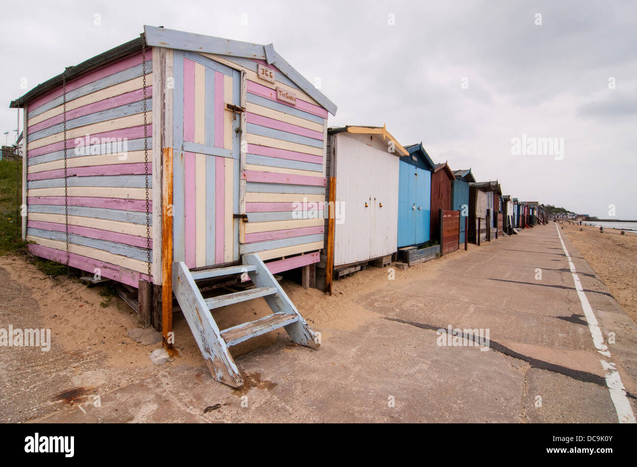 Beach huts on the sea front on the coast of England Stock Photo - Alamy