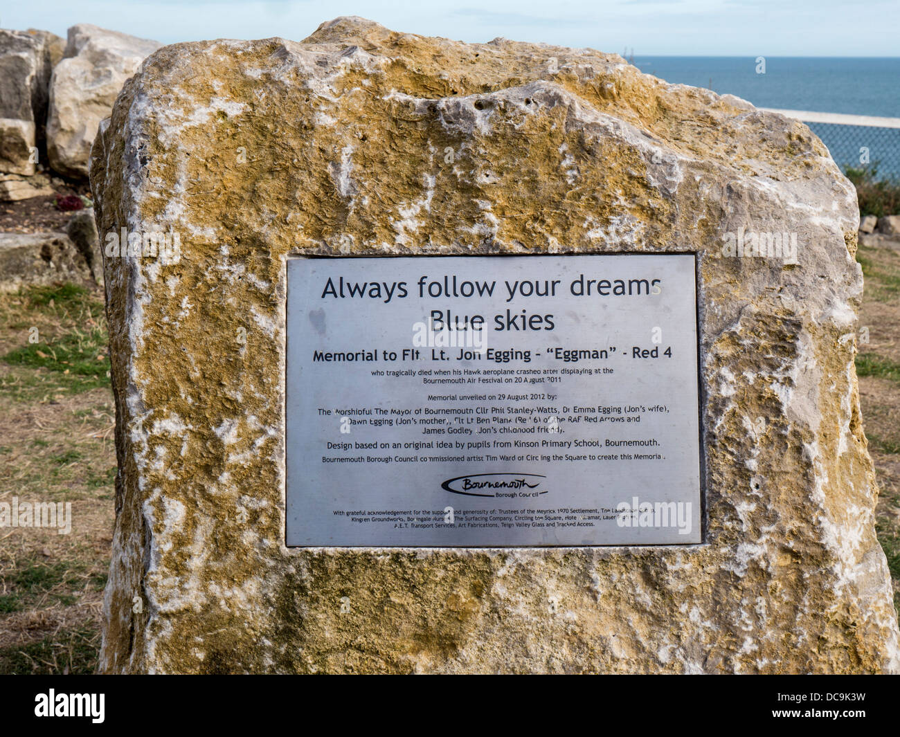 Cliff-top Memorial for red arrows pilot Jon Egging who died after ...