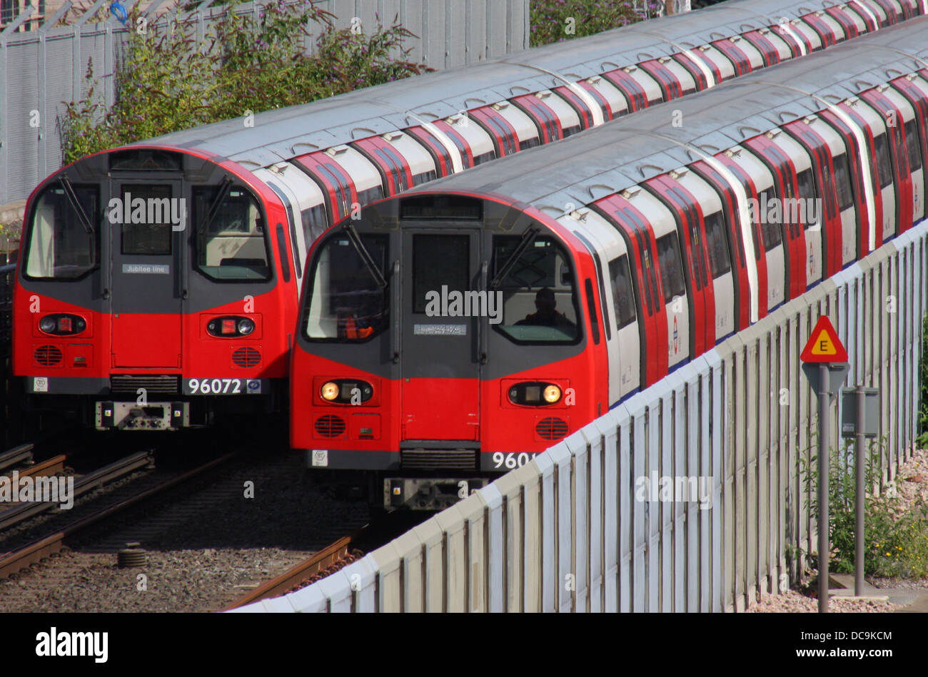 London Underground Jubilee Line trains Stock Photo - Alamy