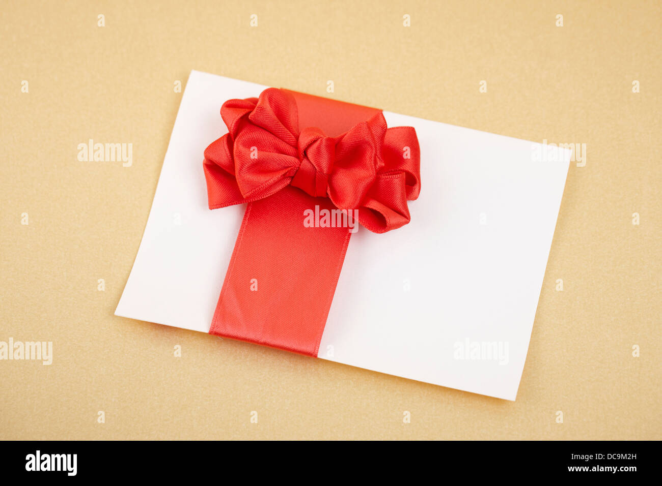 a letter with red ribbon Stock Photo - Alamy
