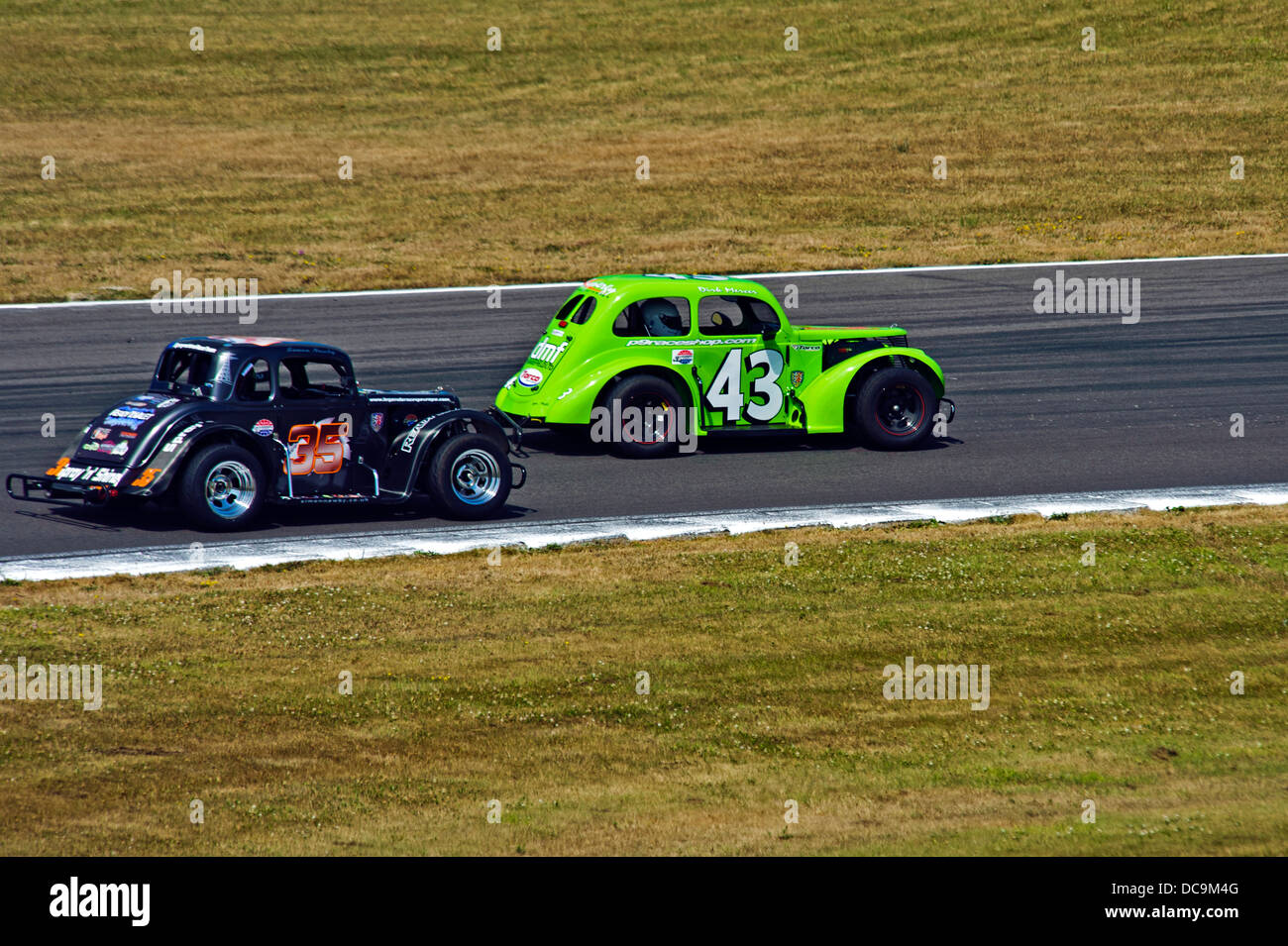 Racing at Ty Croes Anglesey Circuit North Wales Uk Stock Photo - Alamy
