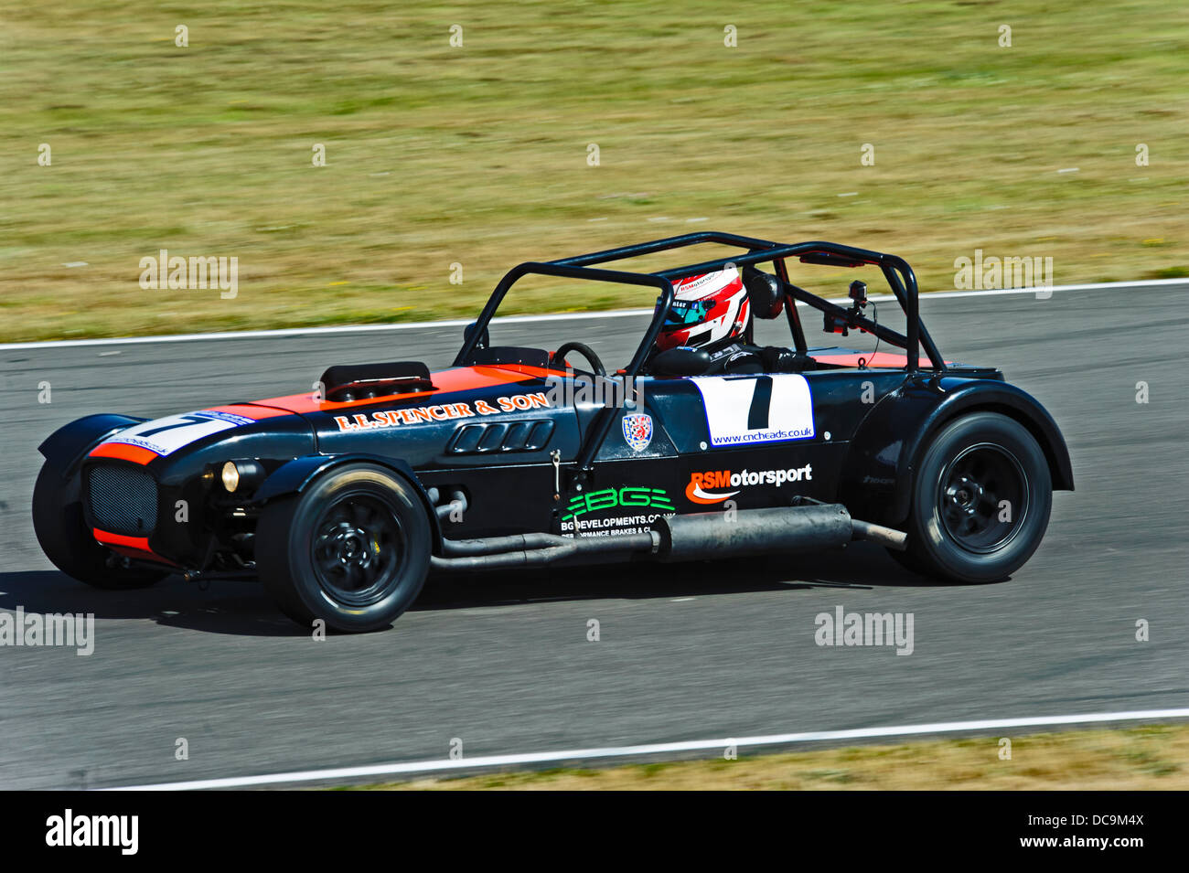Racing at Ty Croes Anglesey Circuit North Wales Uk Stock Photo - Alamy