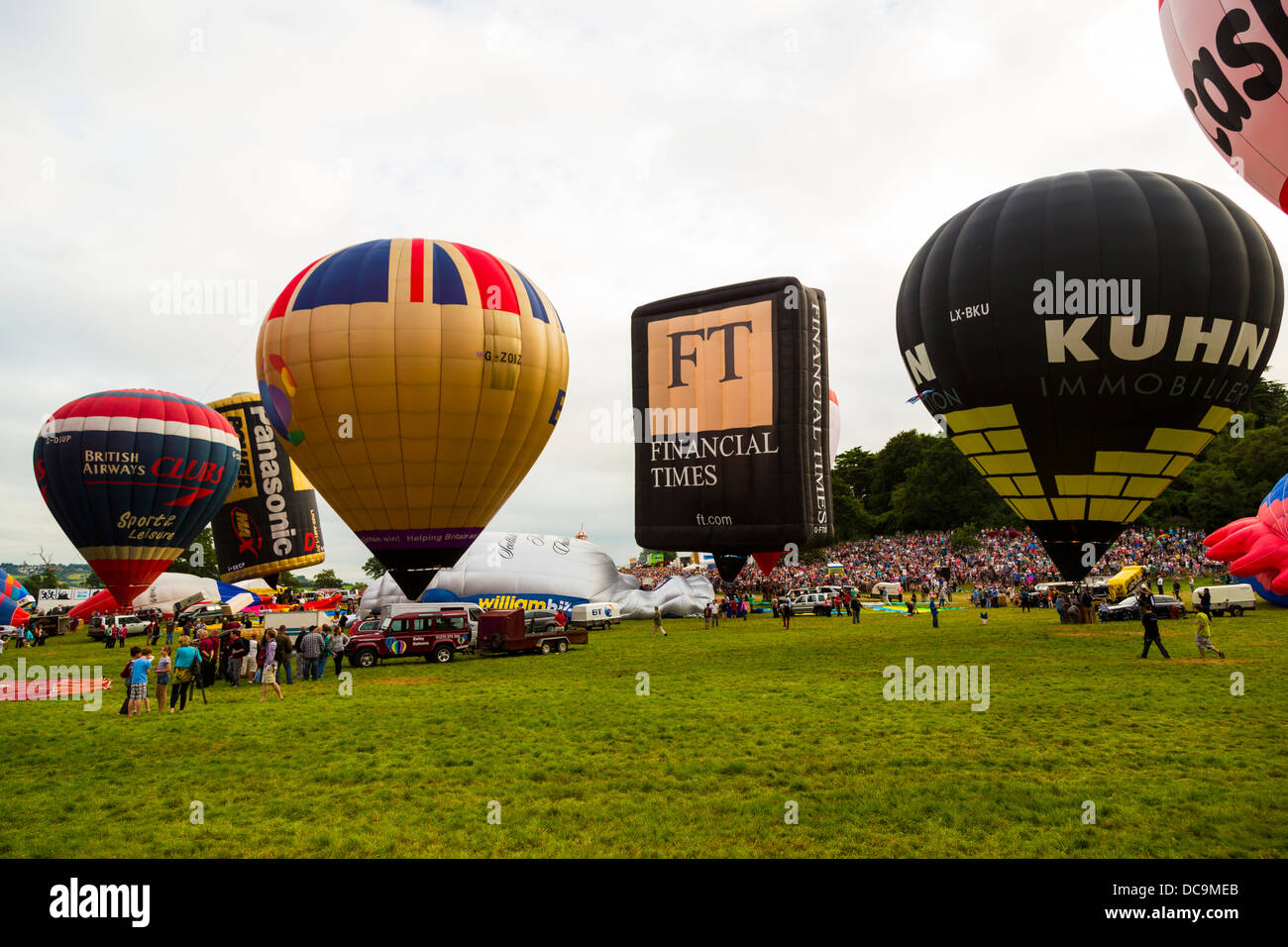 Bristol, UK, 10th August 2013, A selection of balloons inflate and ...