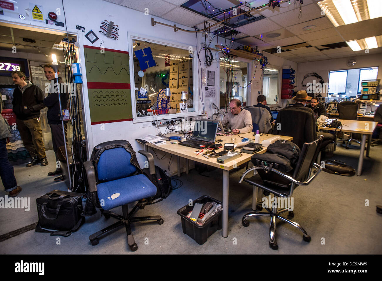 Hackspace founders Jonty Wareing 28 software developer and Russ Garrett ...