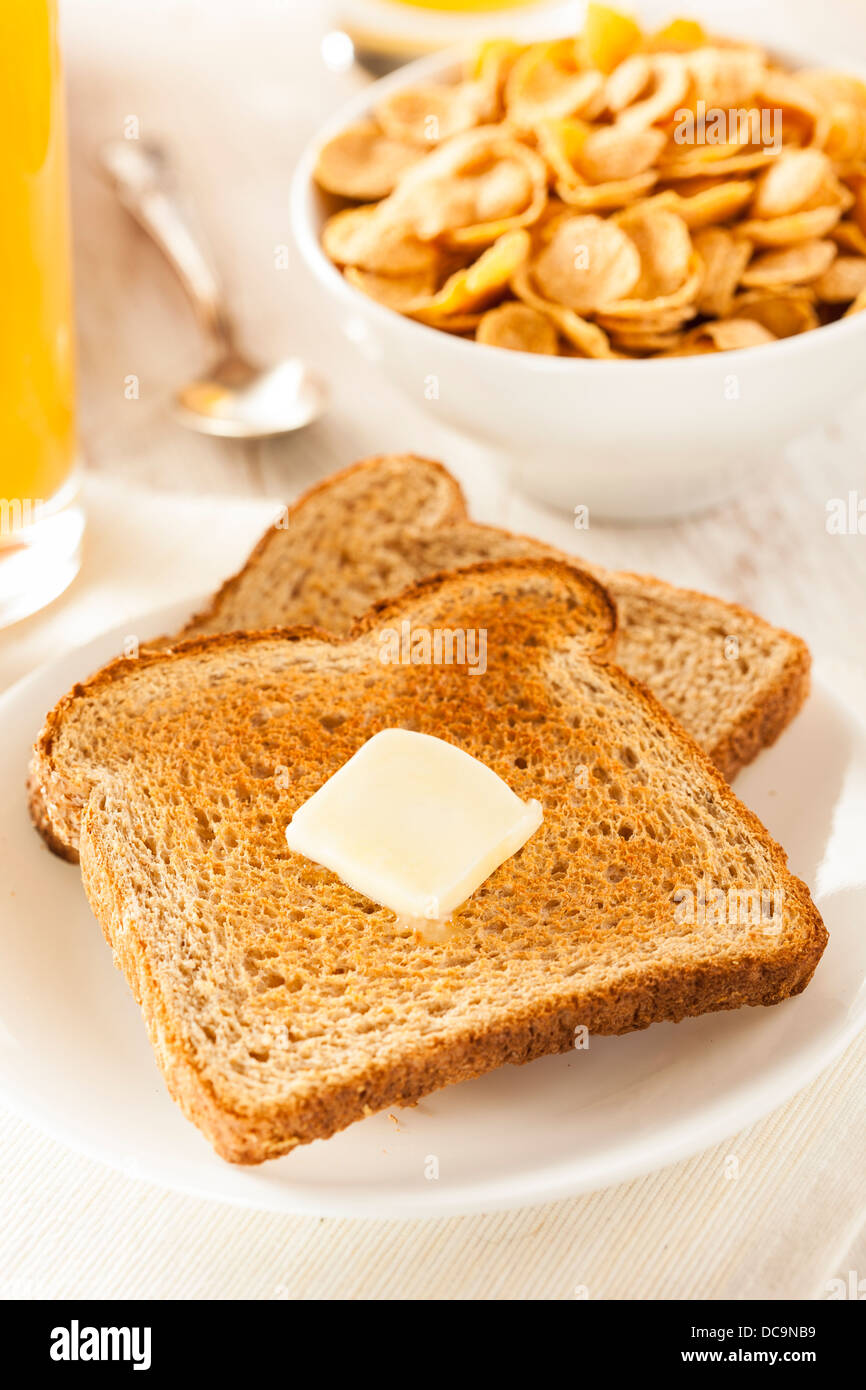 Whole Wheat Buttered Toast at Breakfast Time Stock Photo - Alamy