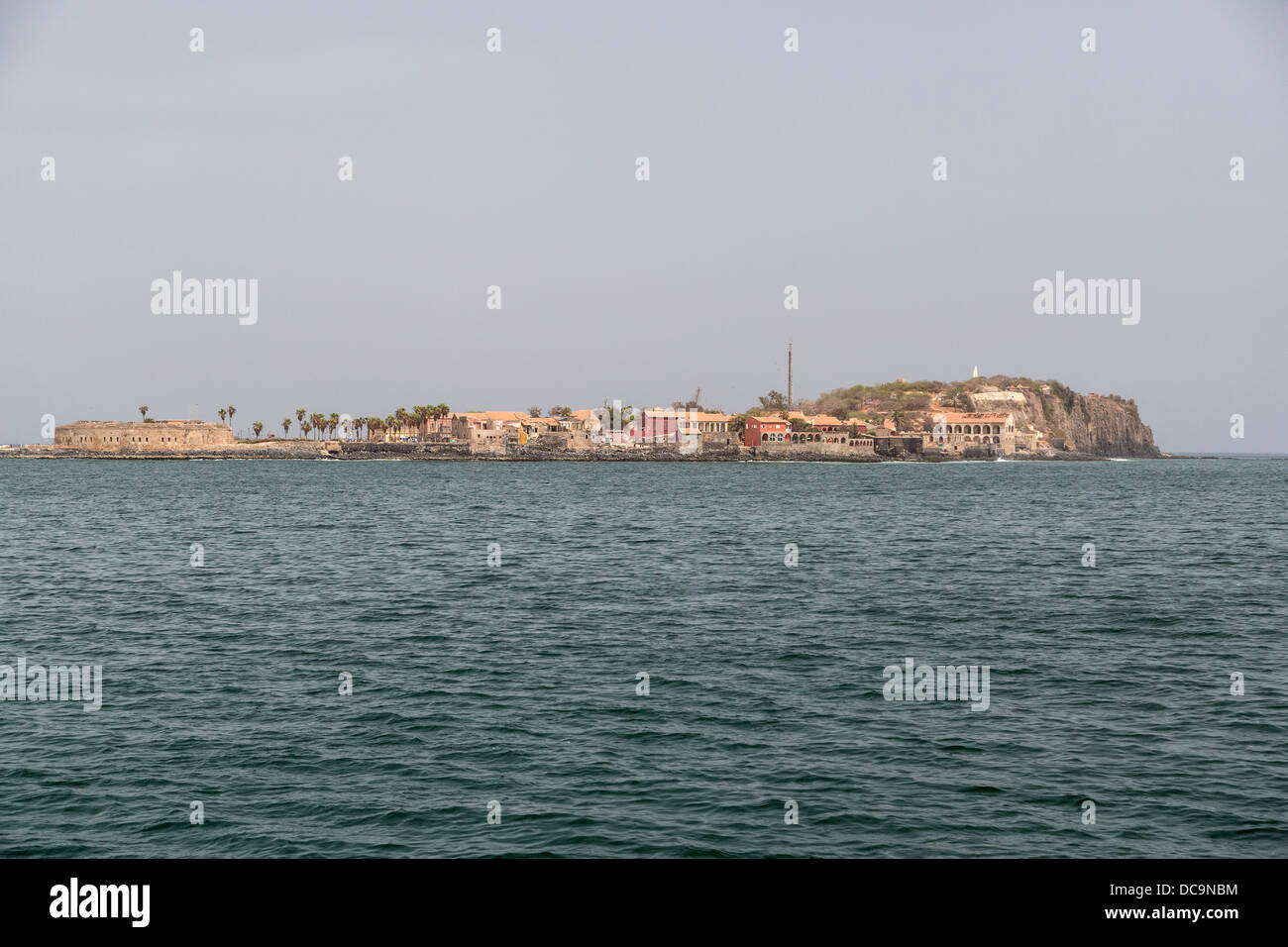 Approaching Goree Island from the Dakar-Goree Ferry, Senegal Stock ...