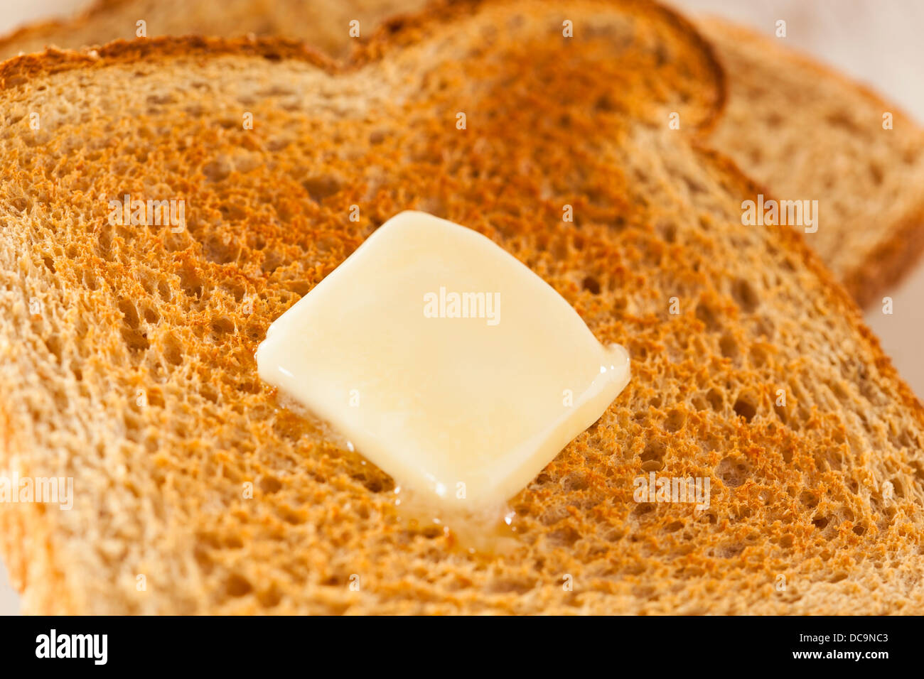 Whole Wheat Buttered Toast at Breakfast Time Stock Photo - Alamy