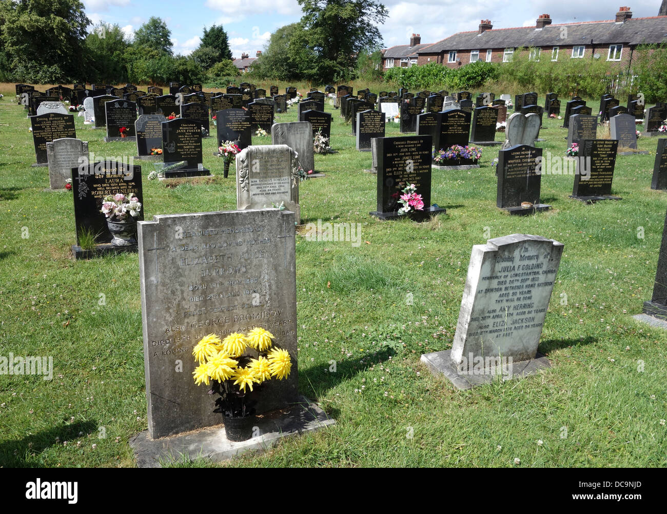 A traditional graveyard in a northern town in england, uk Stock Photo ...