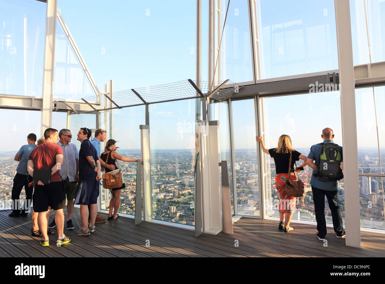 People visiting The View From the Shard, the tourist attraction at the ...