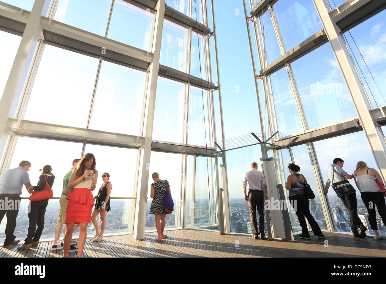 People visiting The View From the Shard, the tourist attraction at the ...