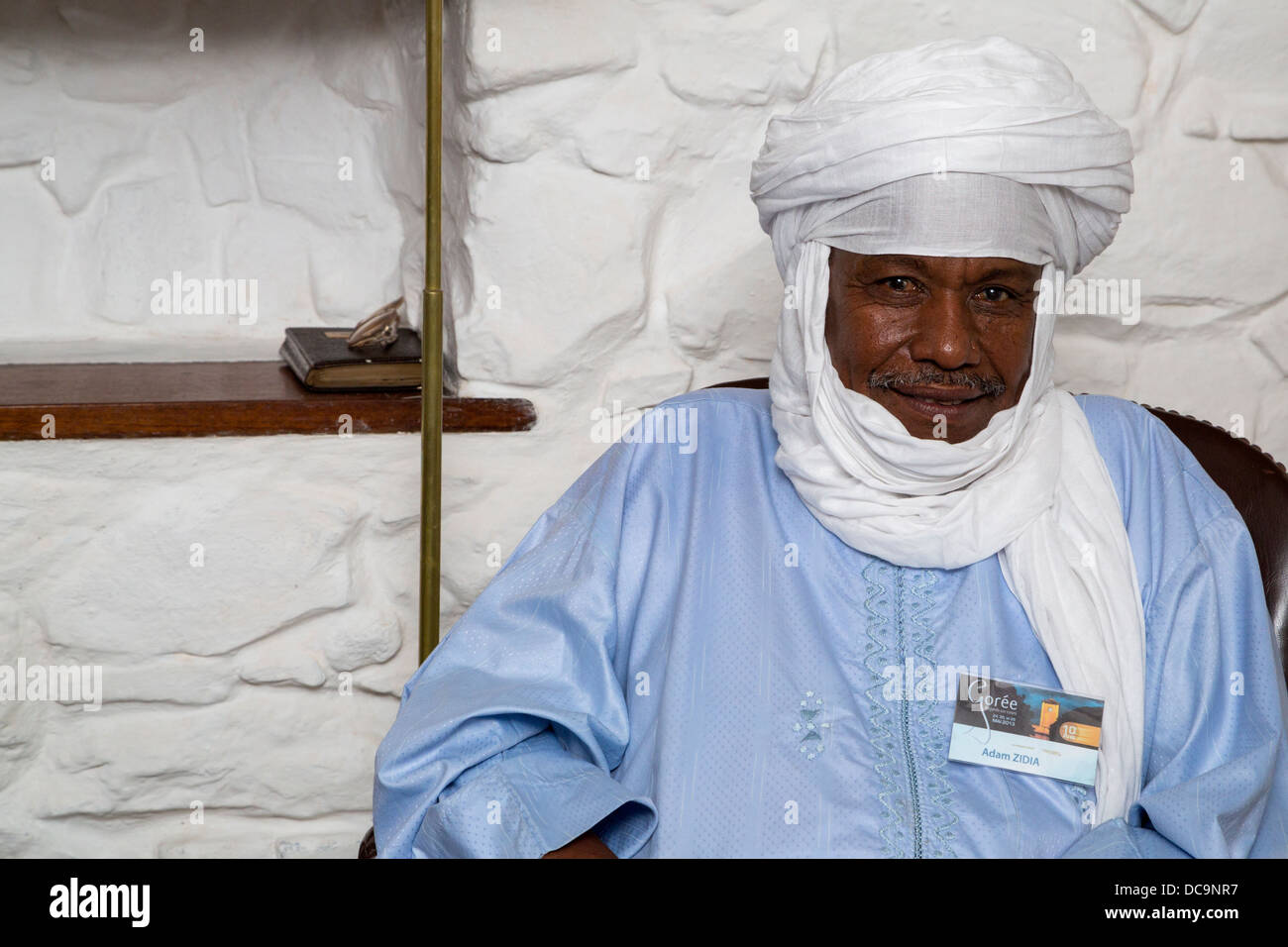 Nigerien Tuareg Silversmith Adam Zidia, Goree Island, Senegal. He is ...