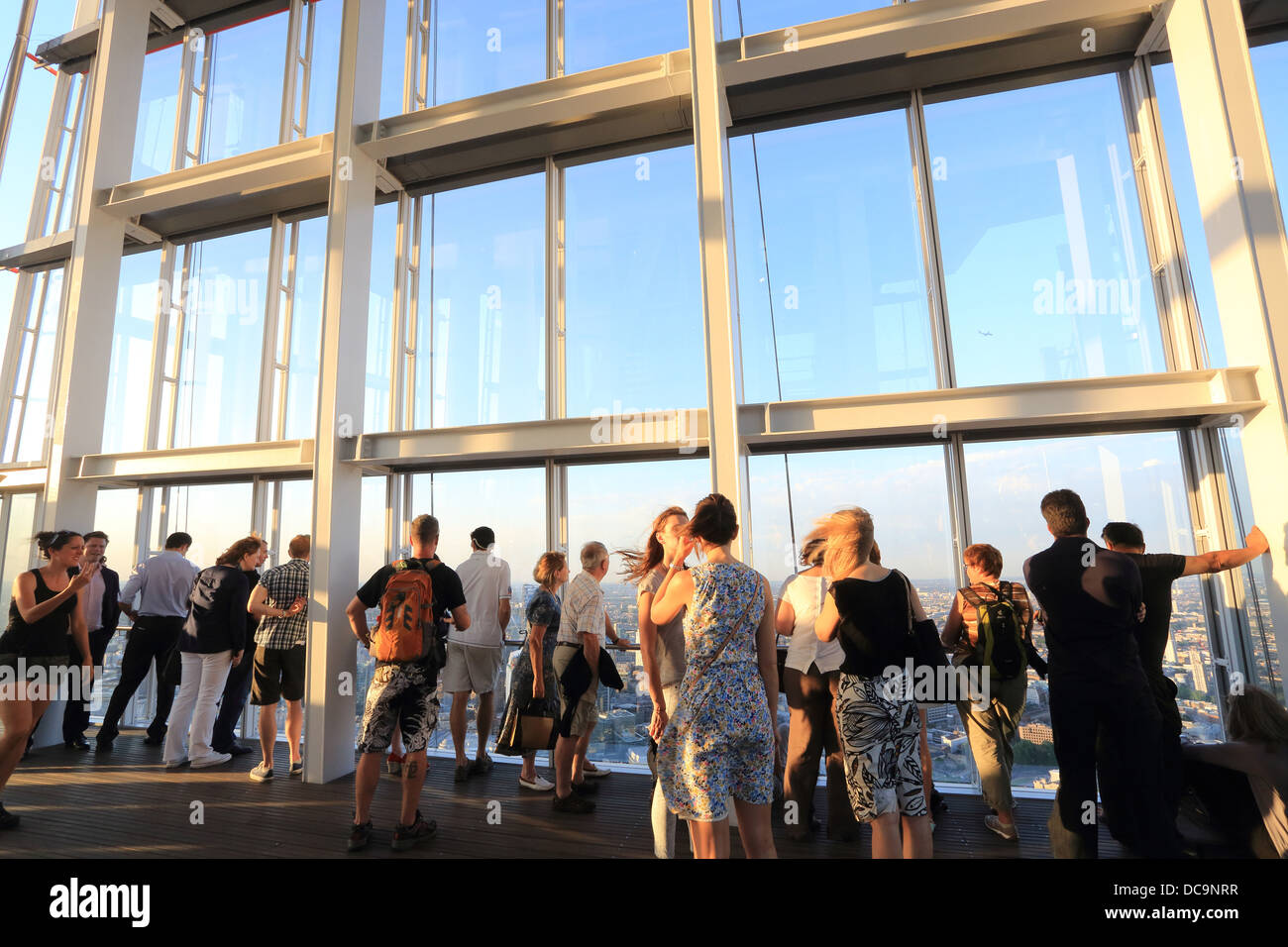 People visiting The View From the Shard, the tourist attraction at the ...