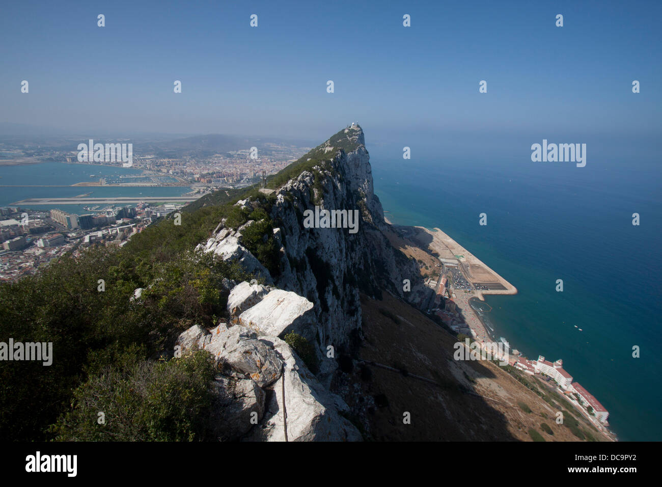 Gibraltar. 13th August 2013. A view of the Rock of Gibraltar.Tourists ...
