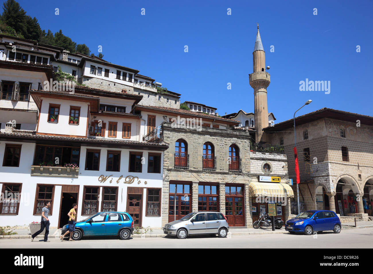 Berat, Berati, quarter Mangalem, Albania Stock Photo - Alamy