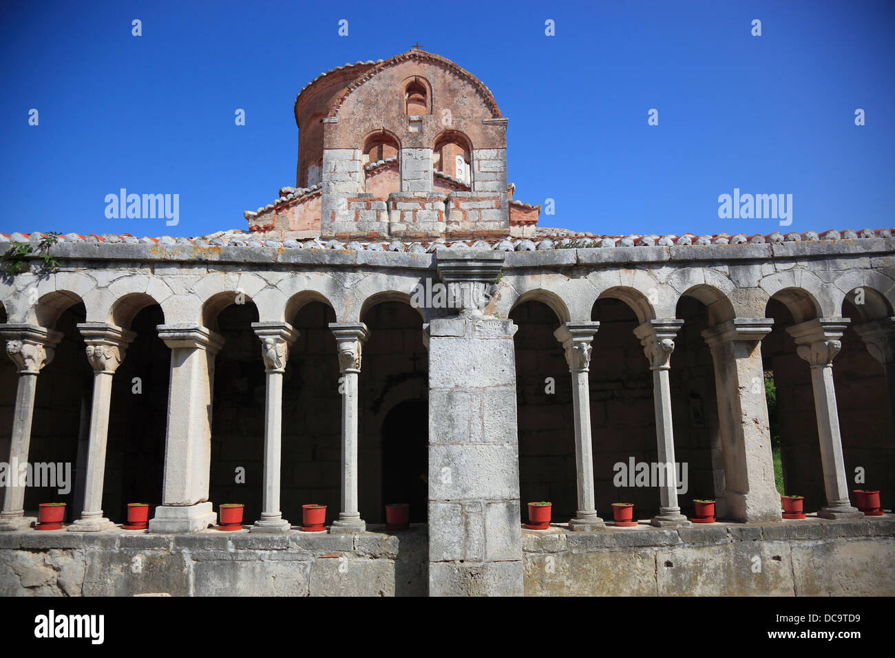 Apollonia, Illyria, a ancient greek city in Albania. Monastery and ...