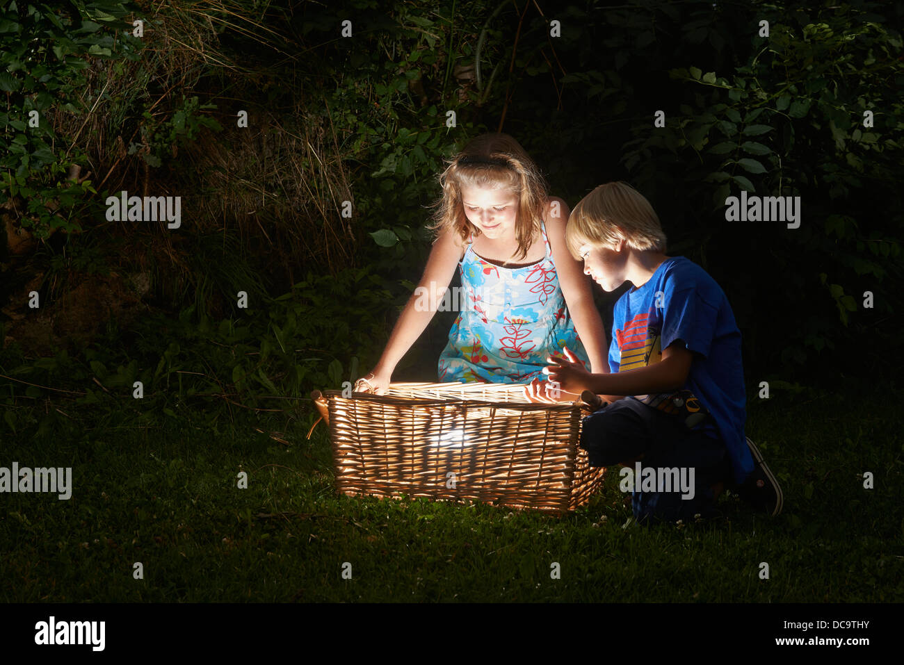 Baby basket treasure hi-res stock photography and images - Alamy