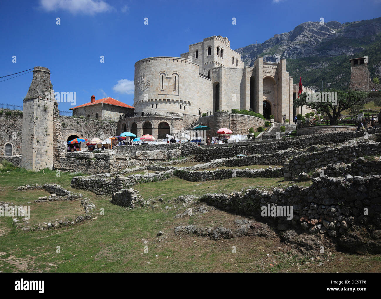 Kruja, Kruje, Albania, the Skanderbeg Museum in the environs of the ...