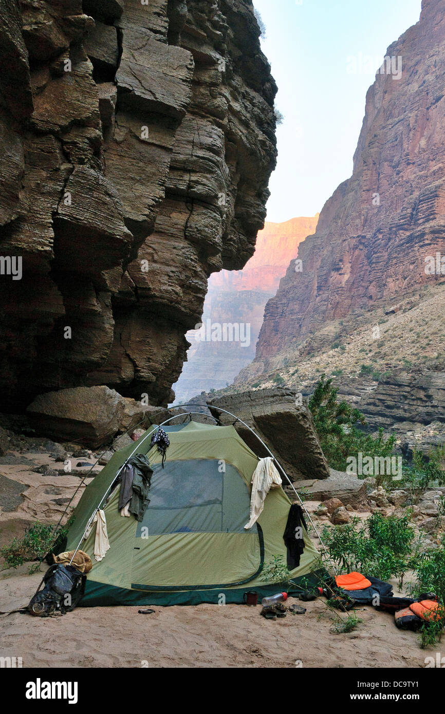 Grand Canyon National Park, Arizona, USA. Rafter's tent Stock Photo - Alamy