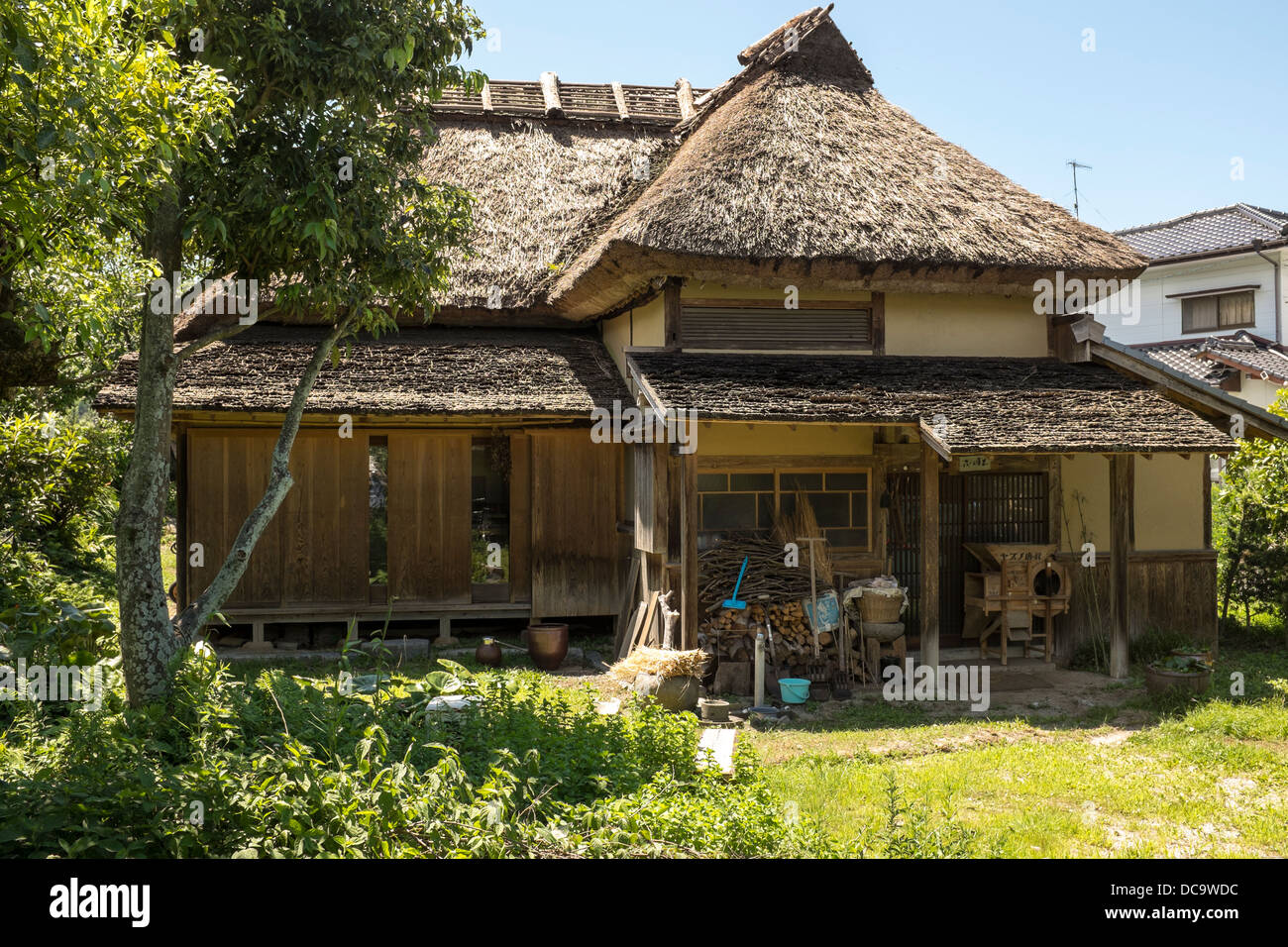 Traditional Japanese wood-built house near Fukuoka Japan Stock Photo ...