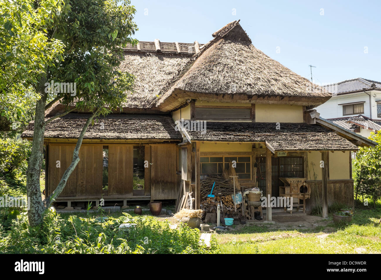 Traditional Japanese wood-built house near Fukuoka Japan Stock Photo ...