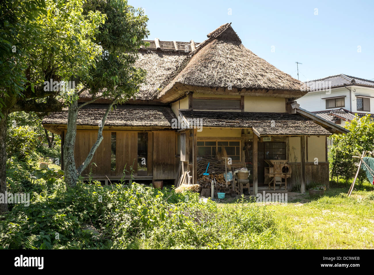 Traditional Japanese wood-built house near Fukuoka Japan Stock Photo ...