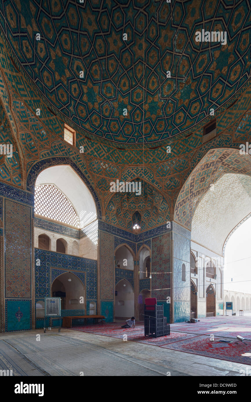 interior of dome chamber, Friday mosque, Yazd, Iran Stock Photo - Alamy