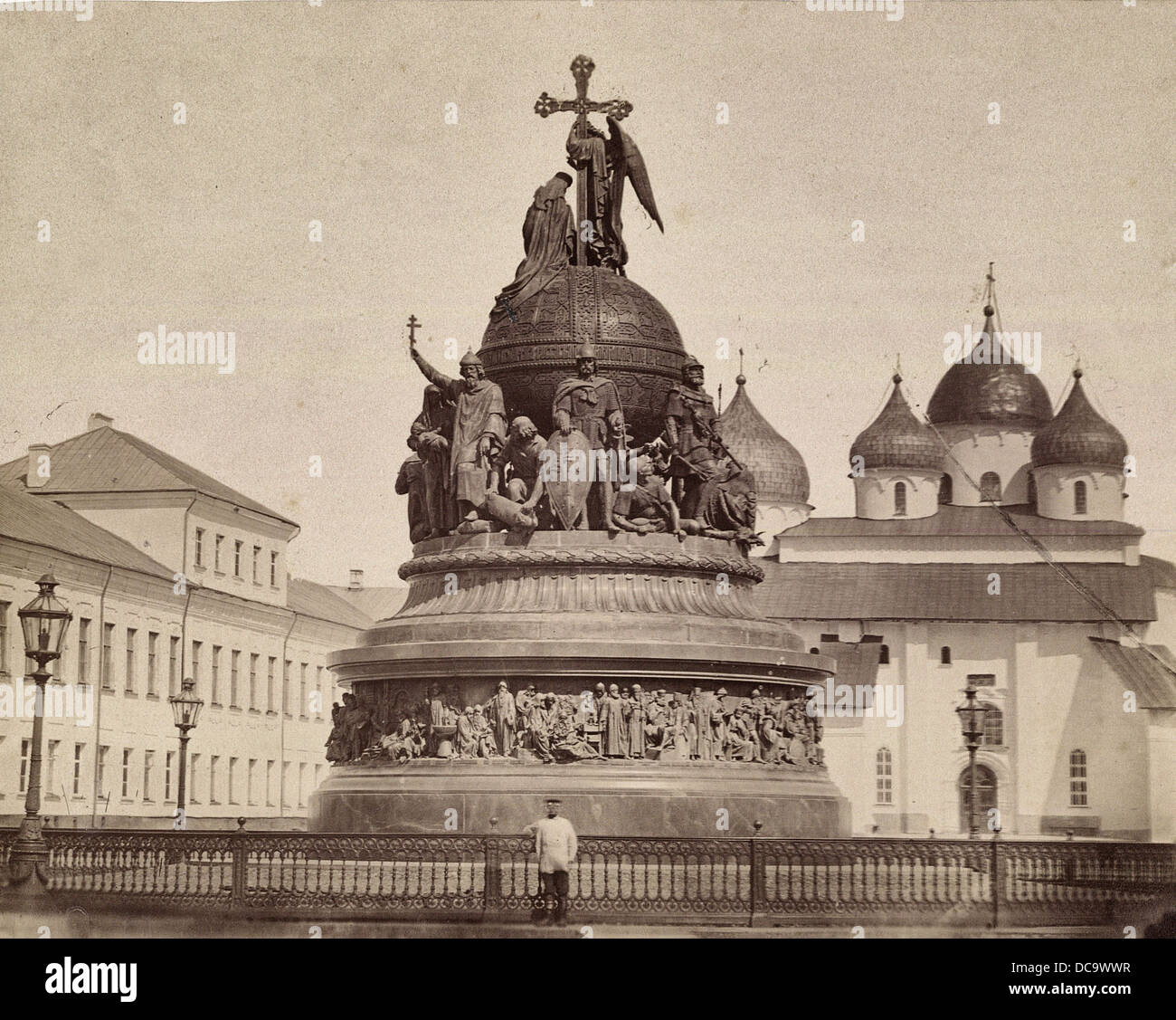 Memorial to commemorate the 1000 anniversary of Novgorod - A man ...